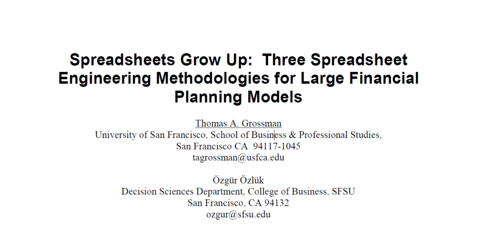 Spreadsheets grow up | The FAST Standard Organisation